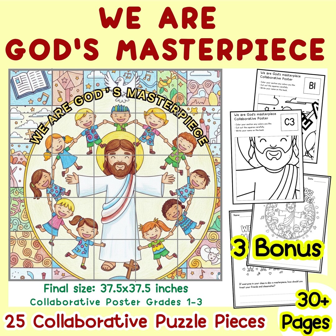 God's Masterpiece Collaborative Poster | Sunday School Teamwork ...