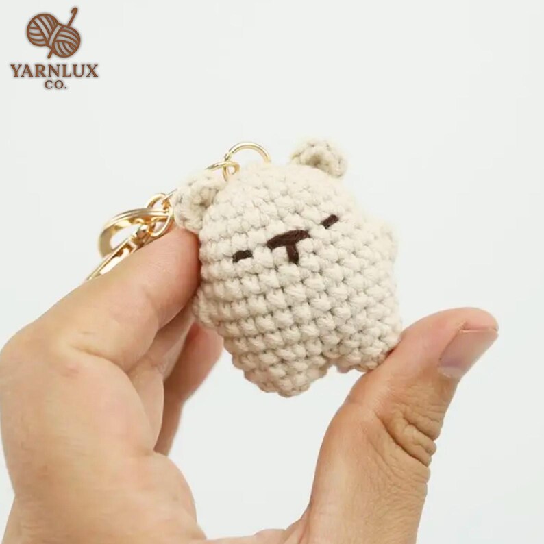 Bear Couple Keychain – Knitted Cartoon Doll – Partner Gift Pendant - Etsy