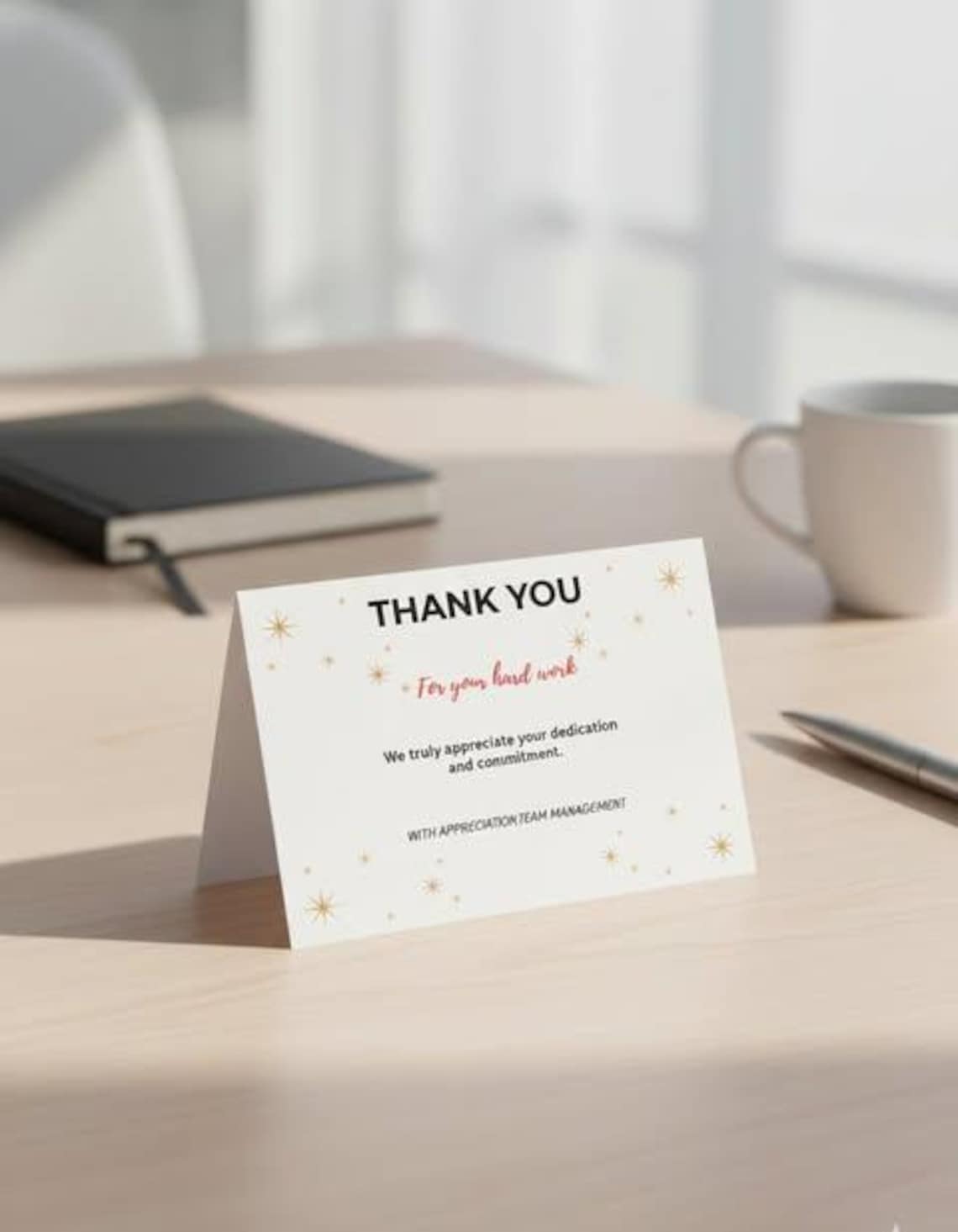 Employee Appreciation Card Printable, Thank You for Your Hard Work Card ...