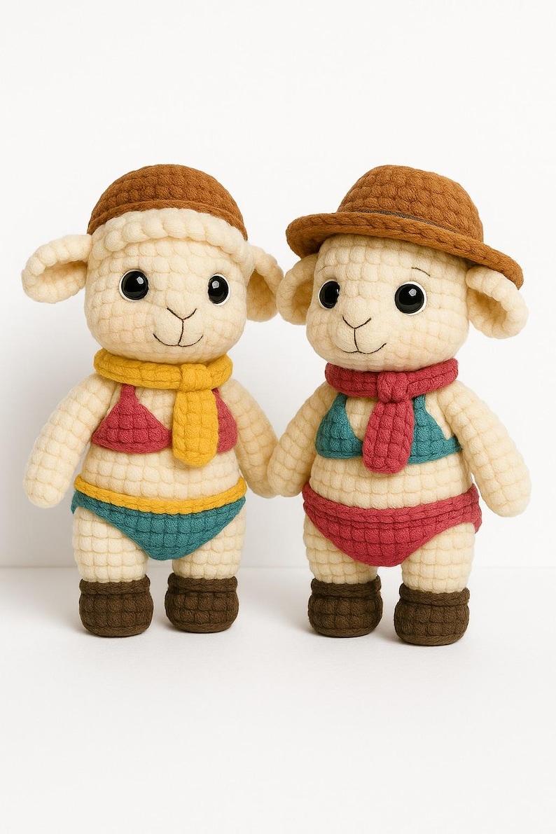Lorrie and Lisa, the Lamb Crochet Pattern English PDF. - Etsy