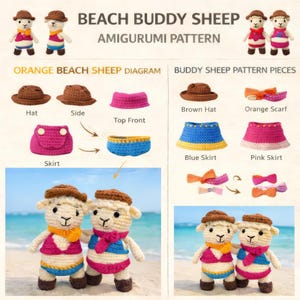 Lori & Lisa Lifeguard Sheep Crochet Doll Crochet Lamb Patterning Pdf ...