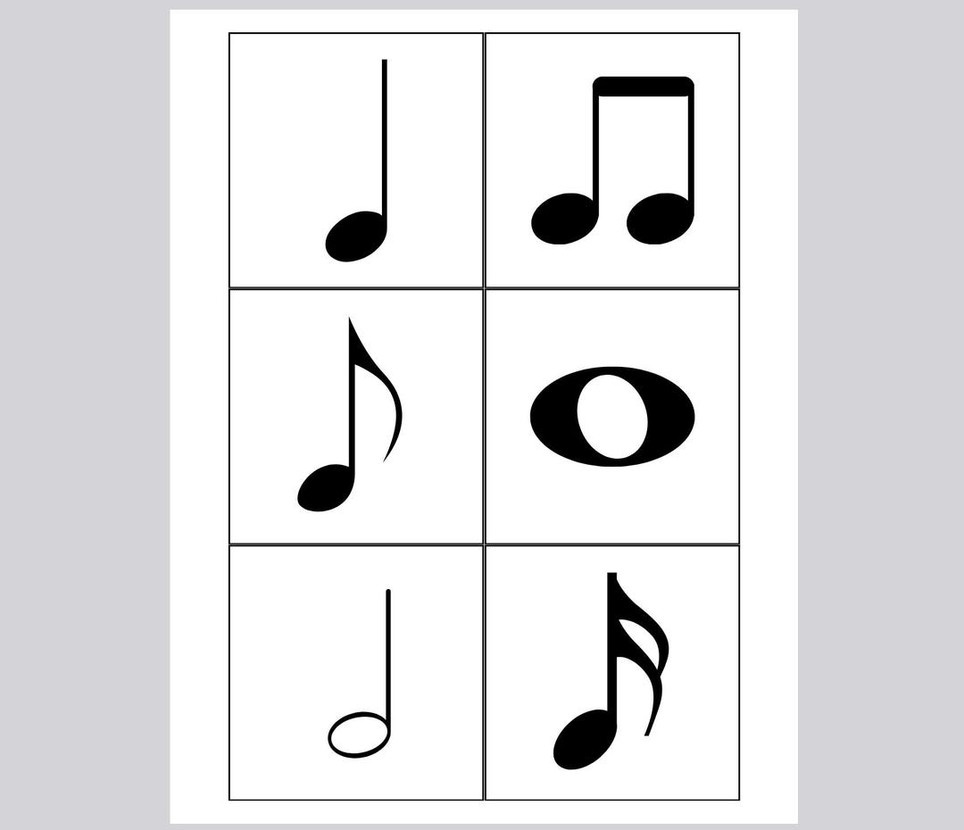 Music Note, Rest, Clef and Dynamic Flashcards(pdf) - Etsy