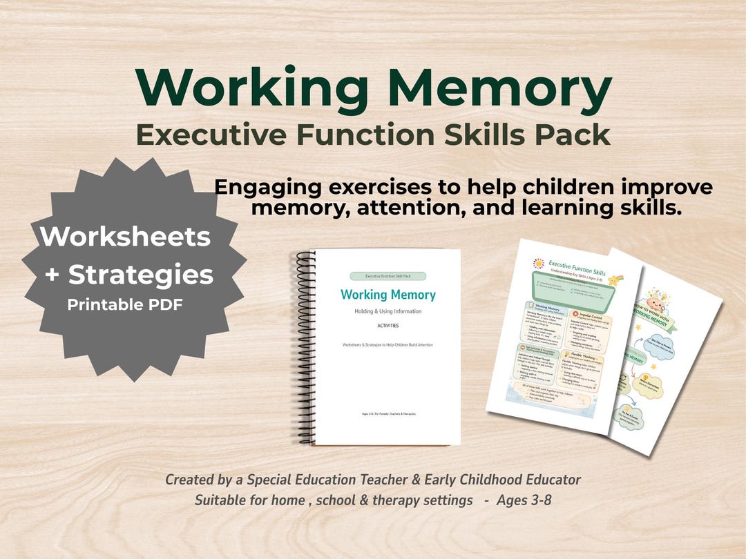 Working Memory Activities for Kids | Executive Function Worksheets ...