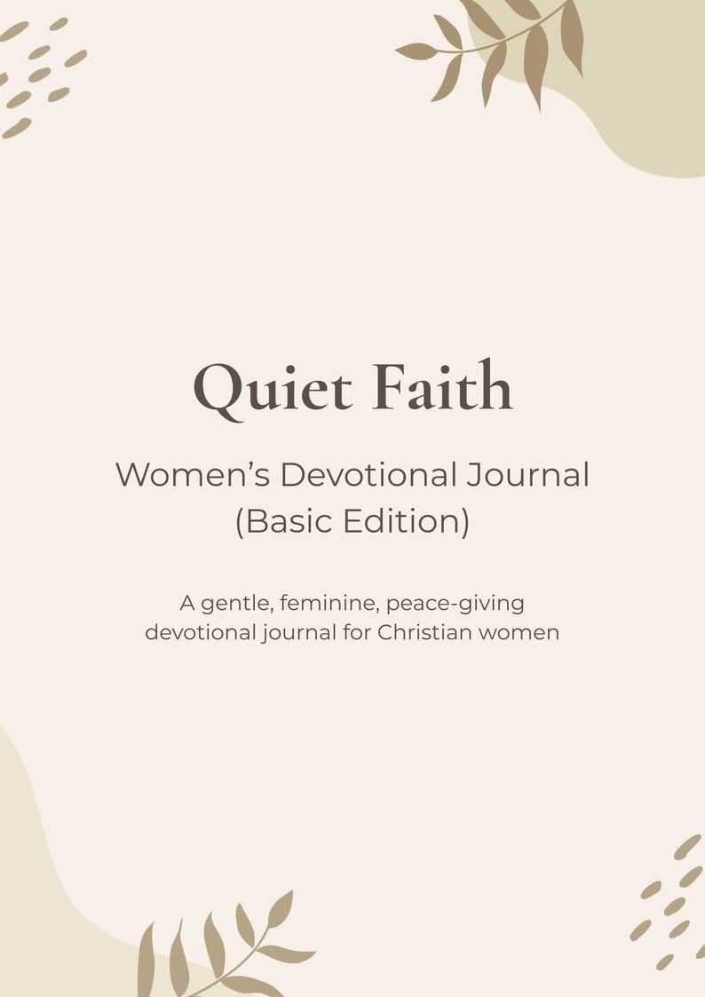 Quiet Faith™ 30-day Digital Fillable Devotional Journal for Christian ...