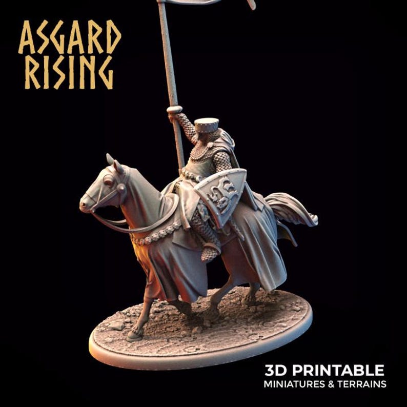 Medieval Heavy Cavalry - Asgard Rising Miniatures: Dnd Pathfinder Rpg ...