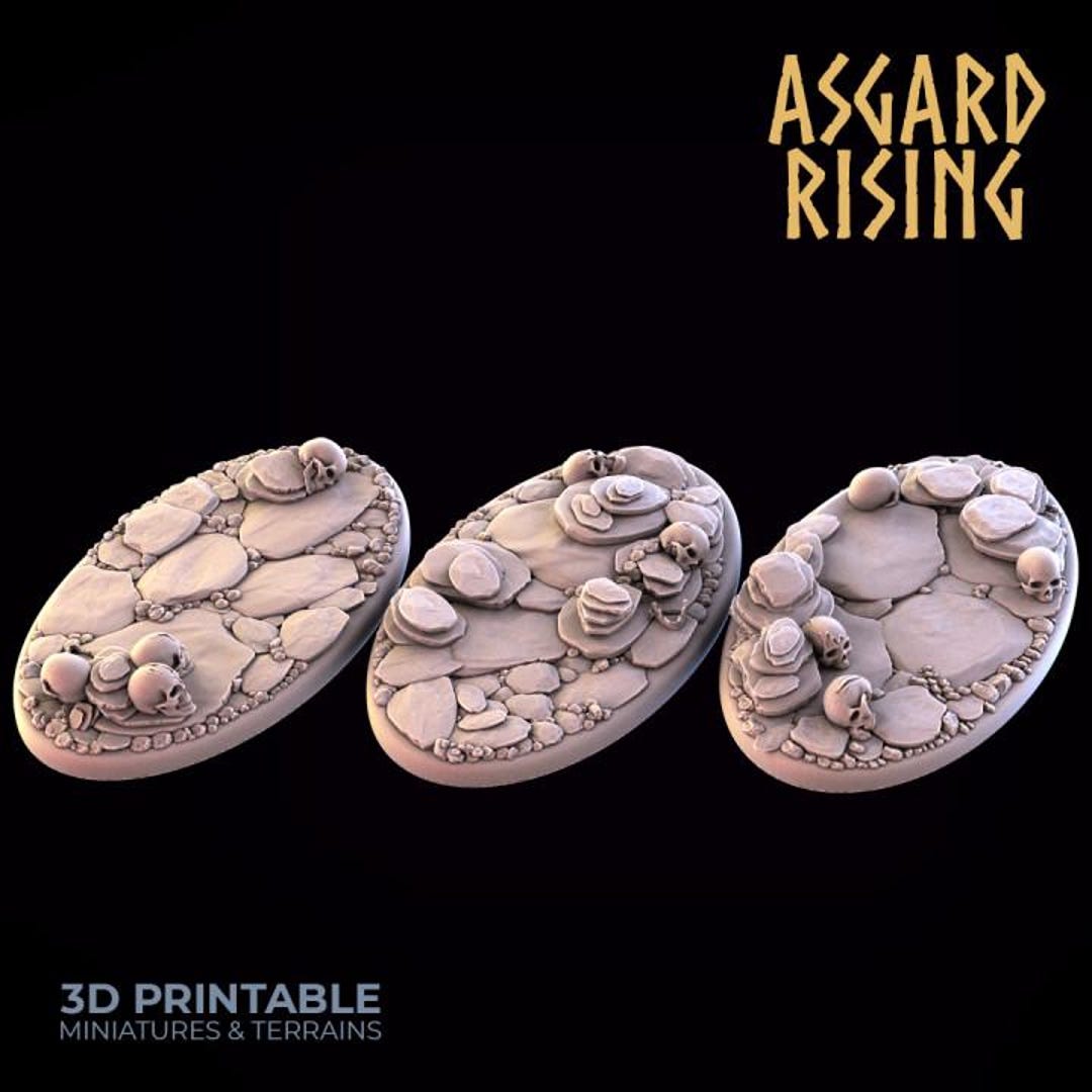 Miniature Bases - Burial Ground - Asgard Rising: Bases for Dnd ...