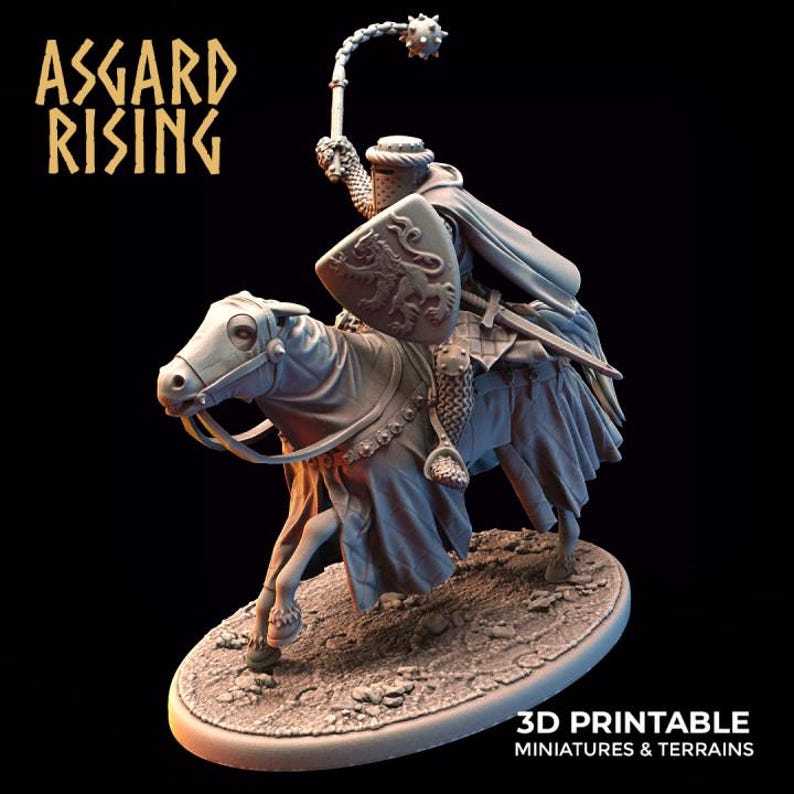 Medieval Heavy Cavalry - Asgard Rising Miniatures: Dnd Pathfinder Rpg ...