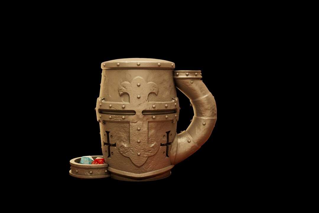 Medieval Dice Tankards by STL Soldier - 6 MODELS - Tankard, Dice Tray ...