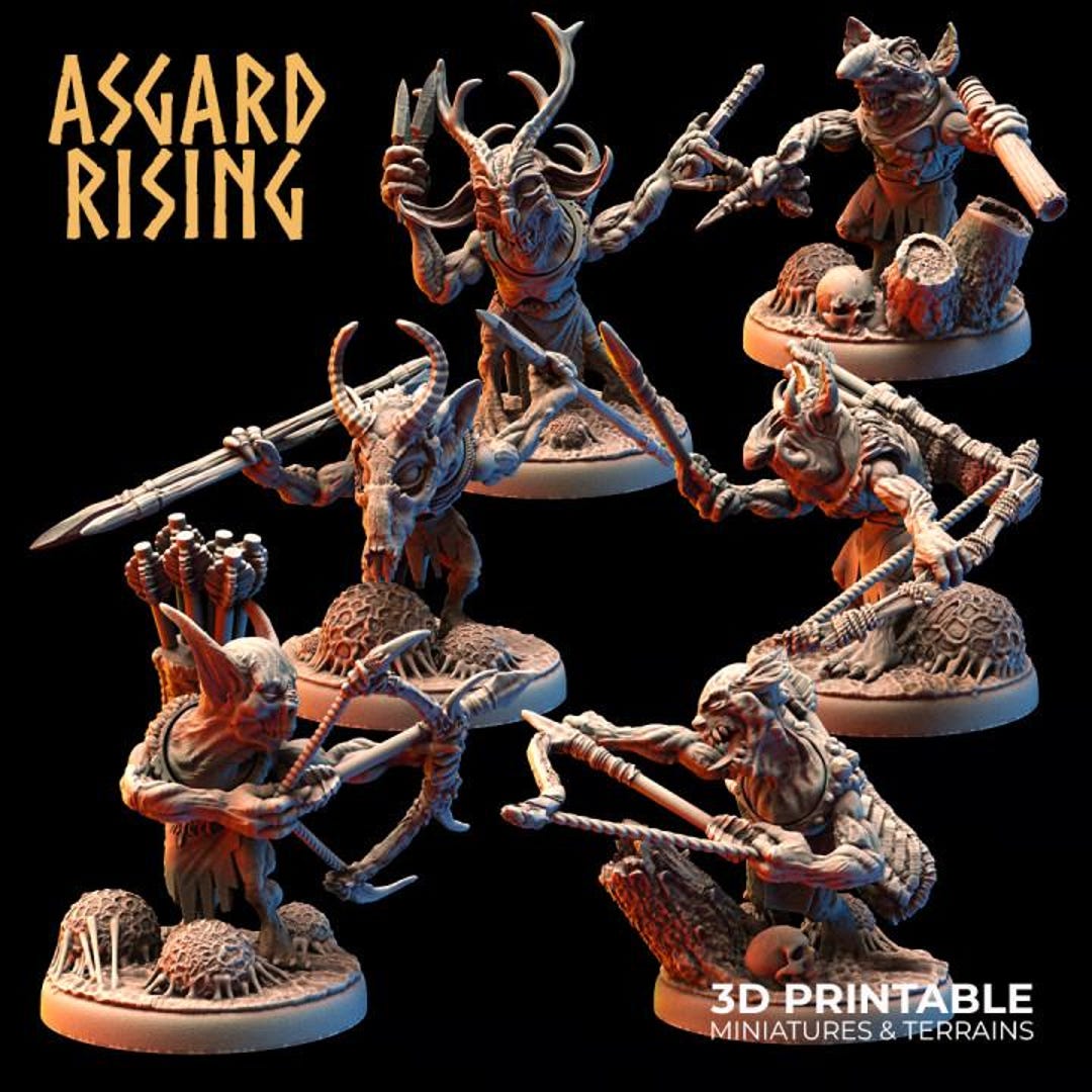 Forest Tribe Goblin Sharpshooters - Asgard Rising Miniatures: Dnd ...