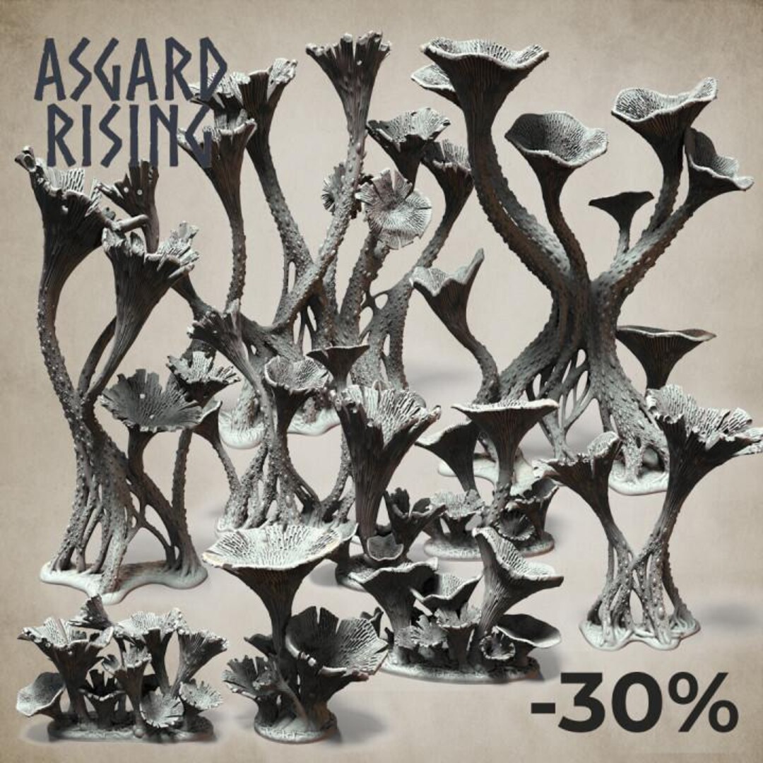 Craterellus Fungi Forest - Full Set - Asgard Rising Miniatures: Dnd ...