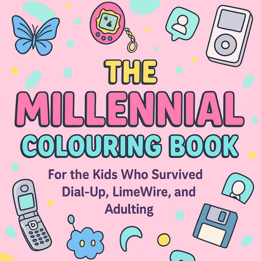 90s Nostalgia Coloring Book | Millennial Stress Relief (digital ...