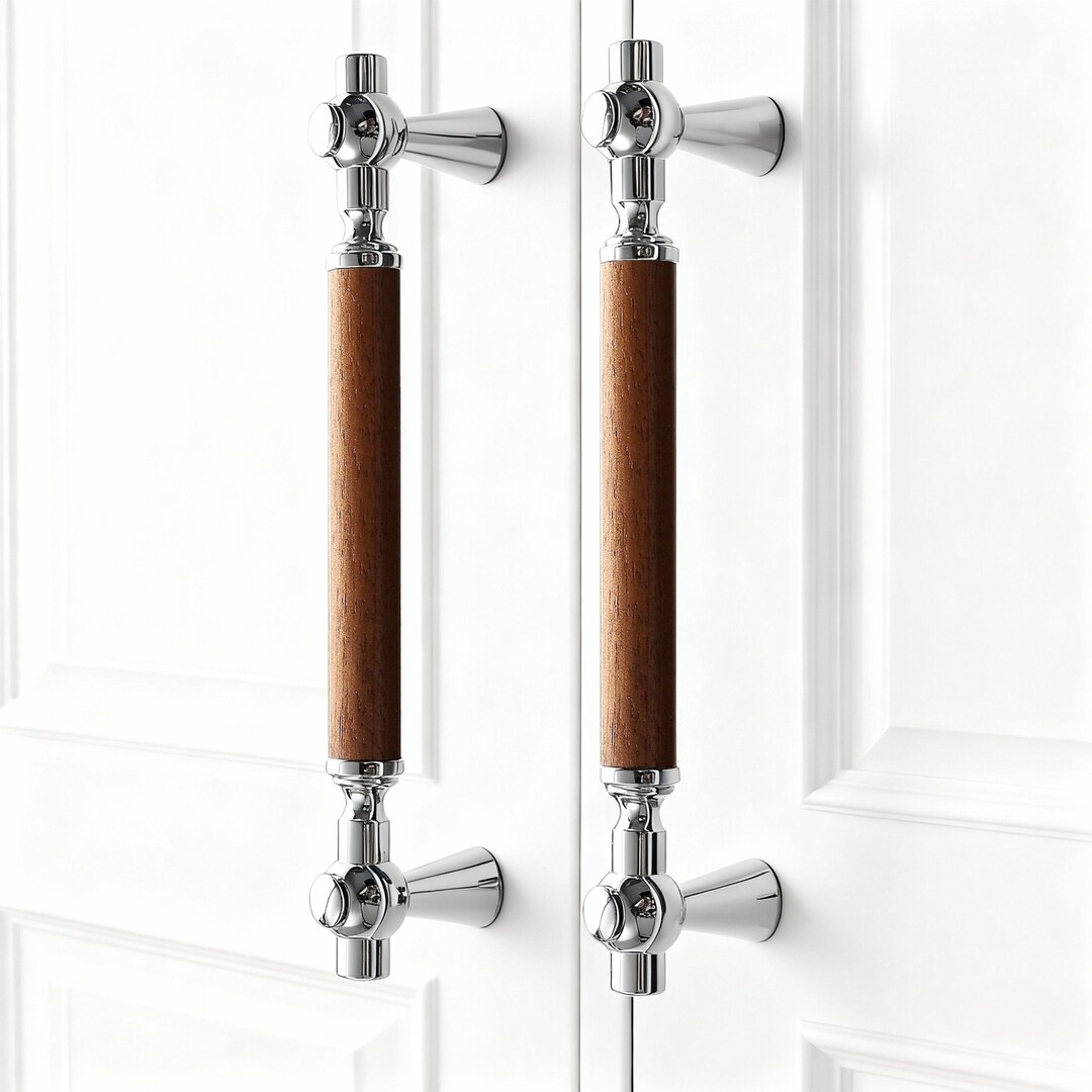 Brass Walnut Handle, Closet Drawer Pulls, Kitchen Walnut Knobs - Etsy