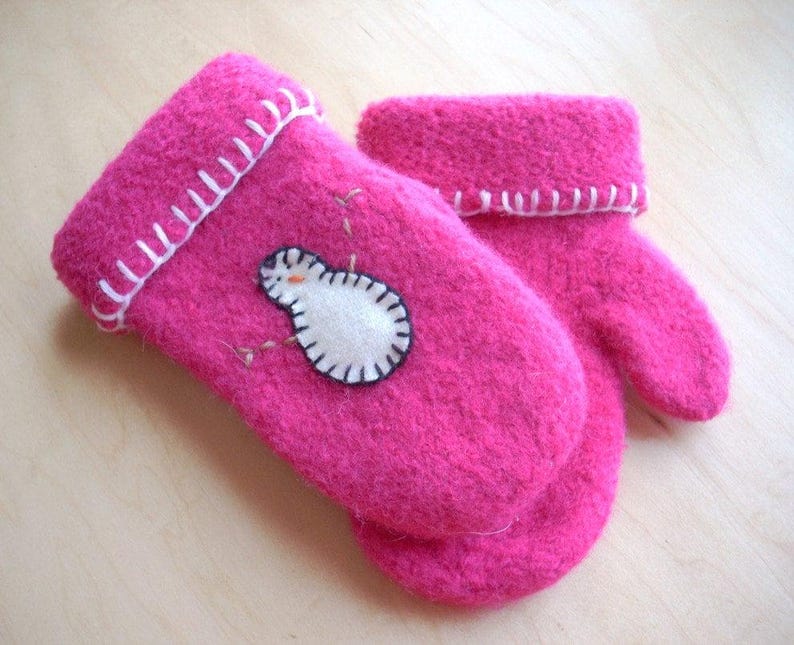 Felted Wool Mitten Knitting Pattern: Child Sizes (PDF Pattern) - Etsy