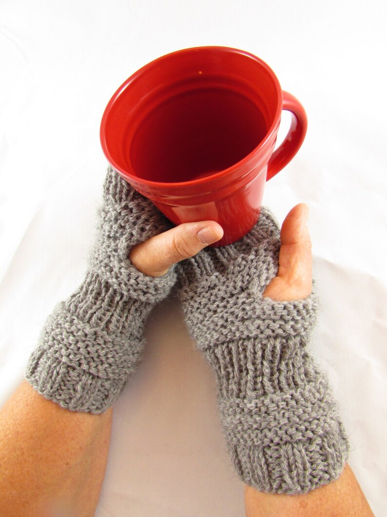Fingerless Mitten Knitting Pattern, Fun and Functional Hand-knit Design ...