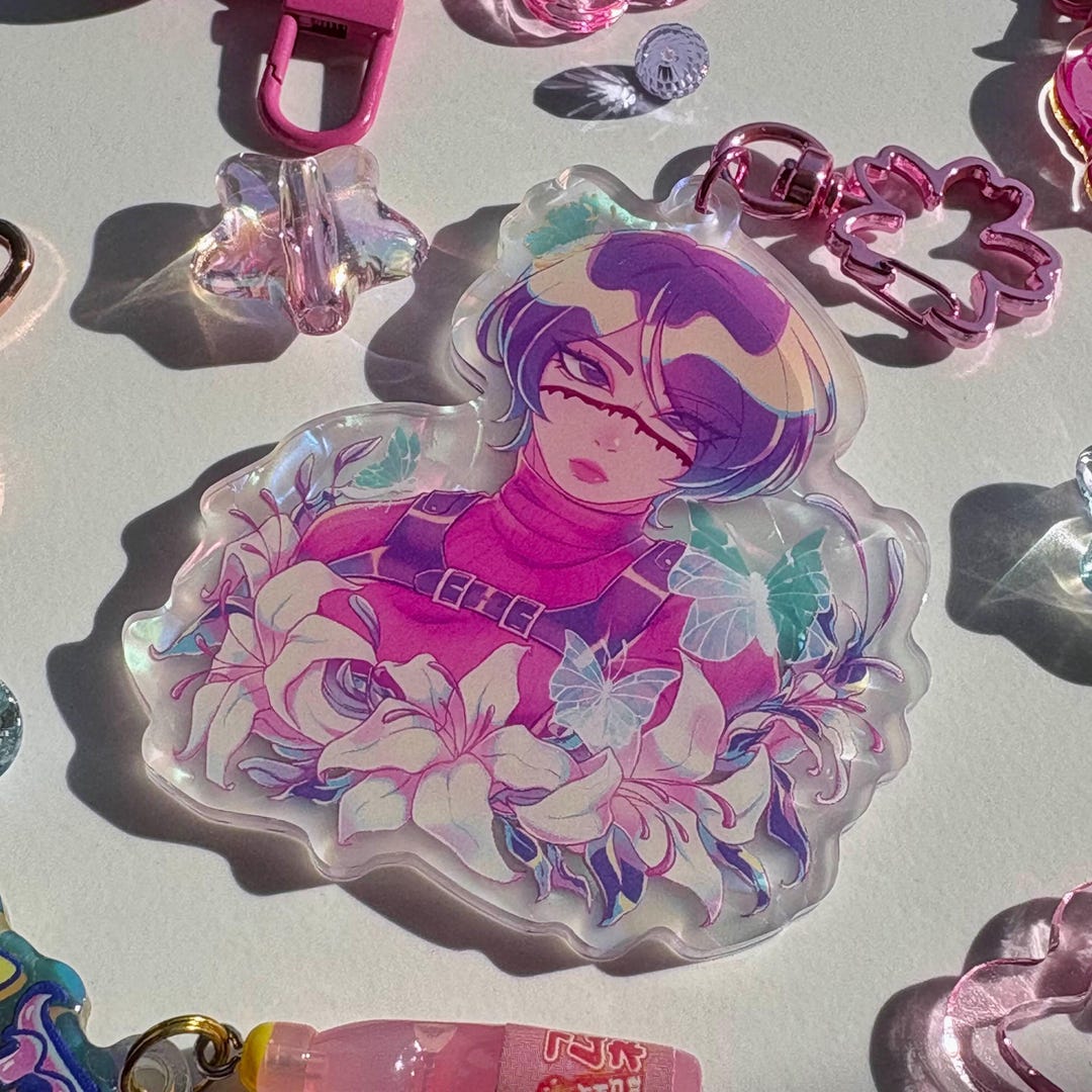 Ada Wong Resident Evil Iridescent Pearl Keychain - Etsy
