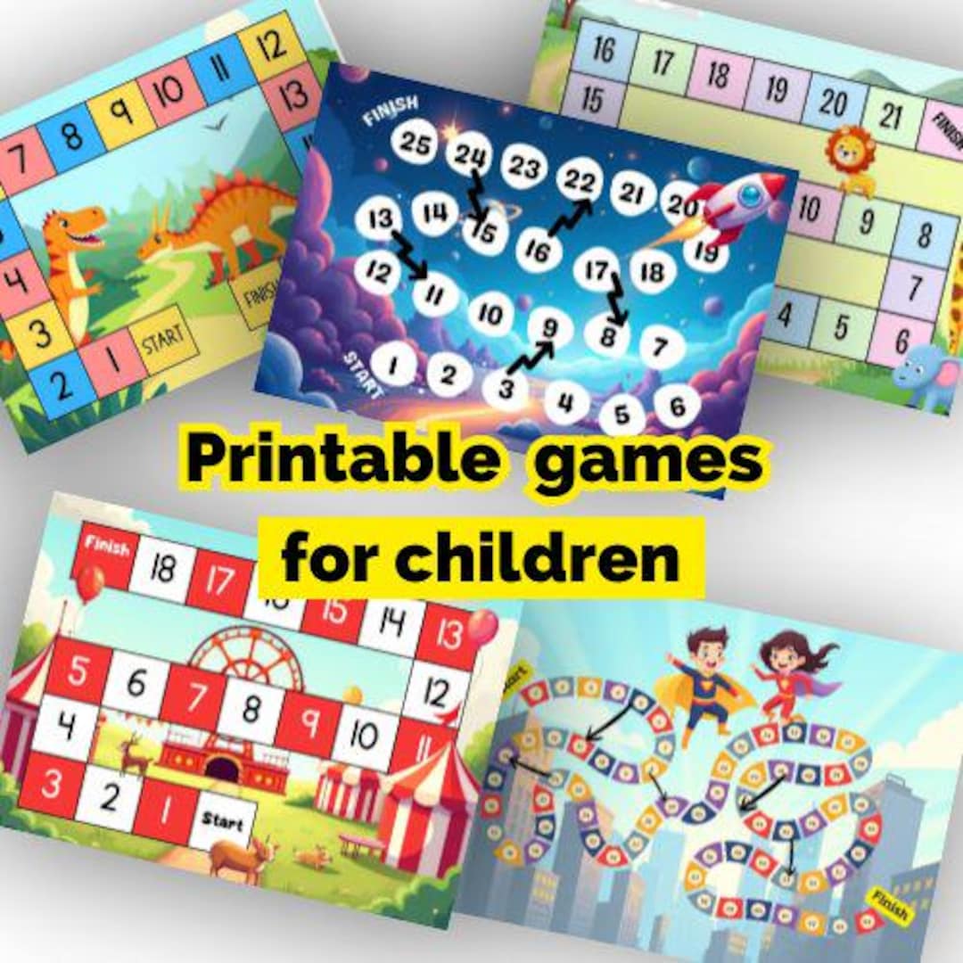 Printable Board Games Bundle for Kids | Party Games, Family Fun ...