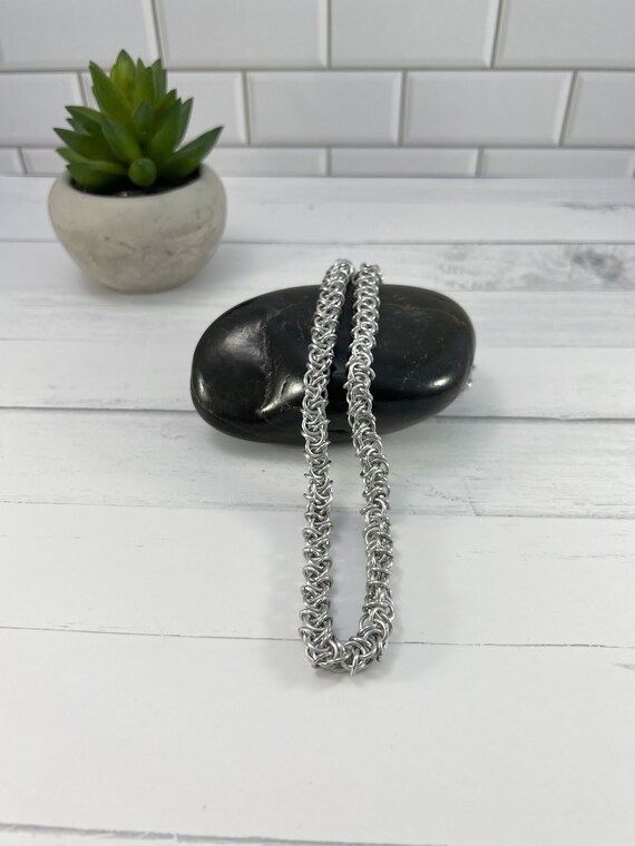 Elf Weave Chainmaille Necklace Aluminum Chain Necklace - Etsy