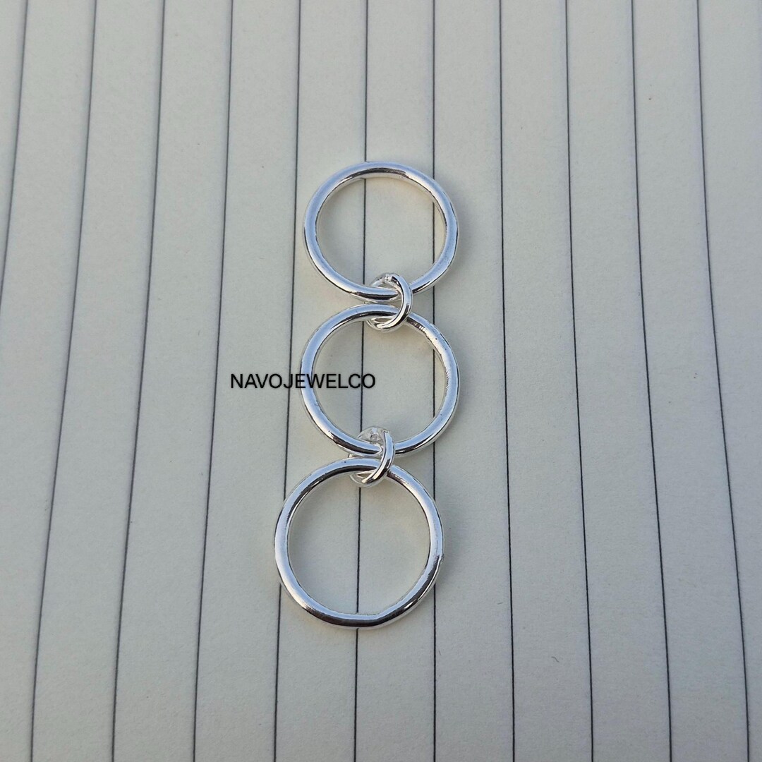Handmade Silver Linked Rings - Etsy