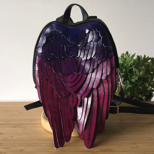 Angel Wings Backpack Feather Backpack Wing Backpack Purple - Etsy