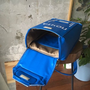 PO Box Bag Postman Blue Leather Backpack - Etsy