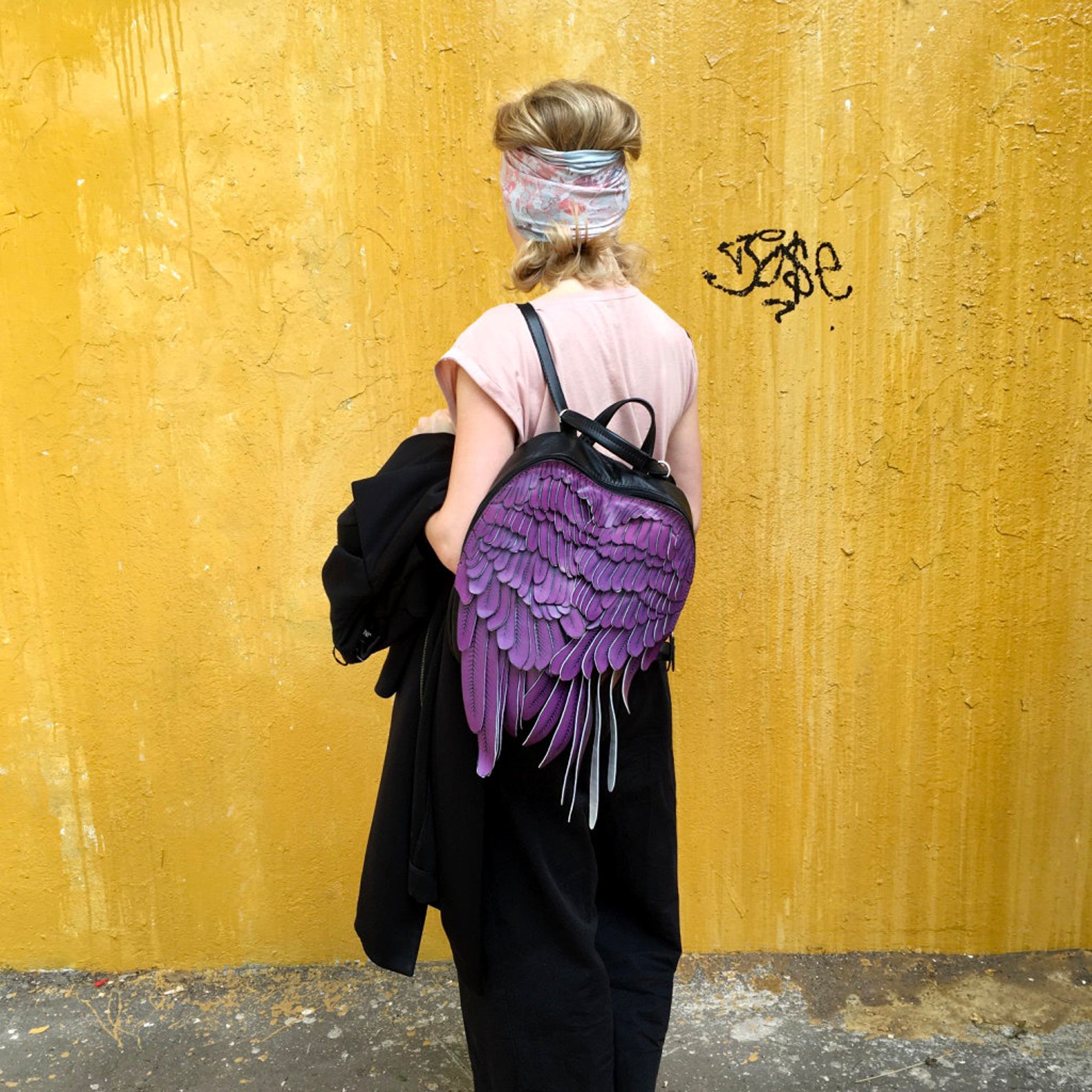 Angel Wings Backpack Feather Backpack Wing Backpack Purple - Etsy