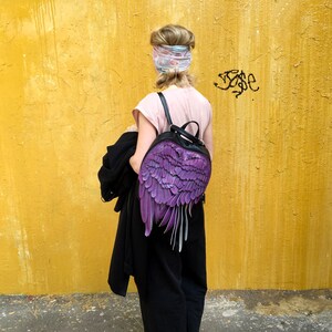 Angel Wings Backpack Feather Backpack Wing Backpack Purple - Etsy