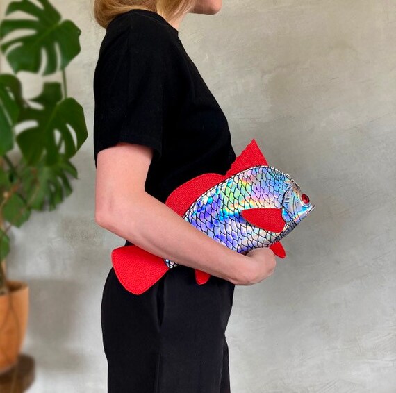 Sea Bass Bag Fish Bag Fish Purse Fish Clutch - Etsy