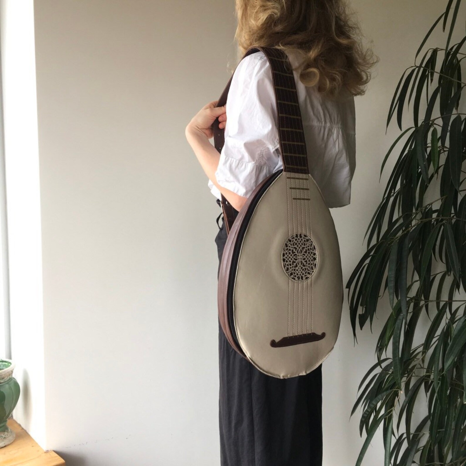 Lute Bag Lute Backpack Leather Backpack - Etsy