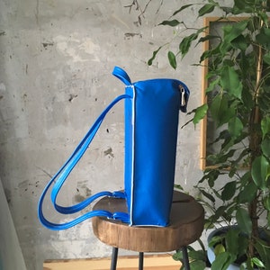 PO Box Bag Postman Blue Leather Backpack - Etsy