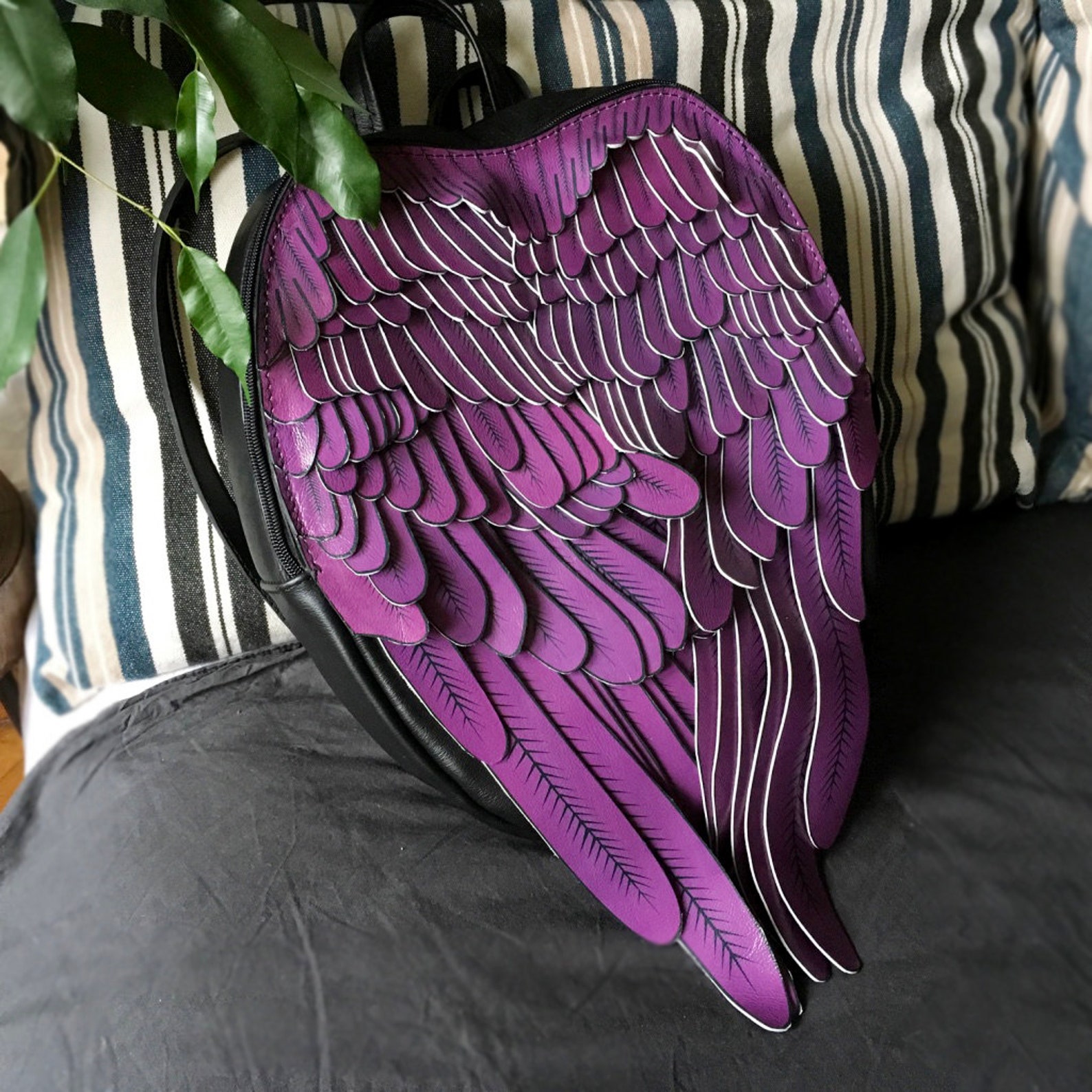 Angel Wings Backpack Feather Backpack Wing Backpack Purple | Etsy