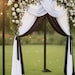 White & Black Wedding Arch Draping Fabric Set of 2 | 10 Meter Chiffon ...