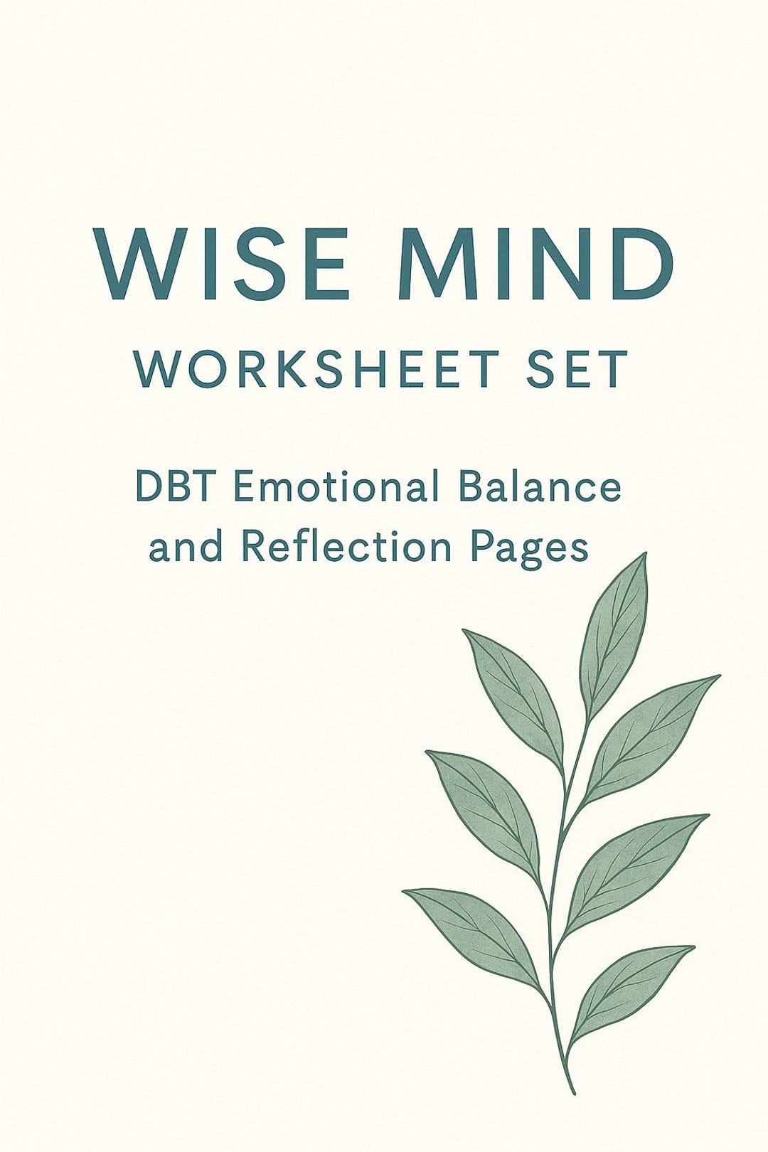 DBT Wise Mind Practice Worksheets - Etsy