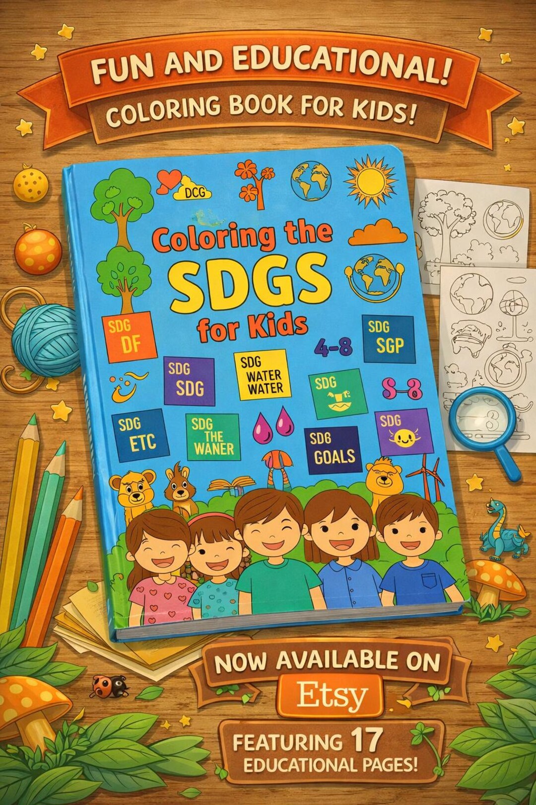 Sustainable Development Goals Coloring Book | Kids Education Activities ...