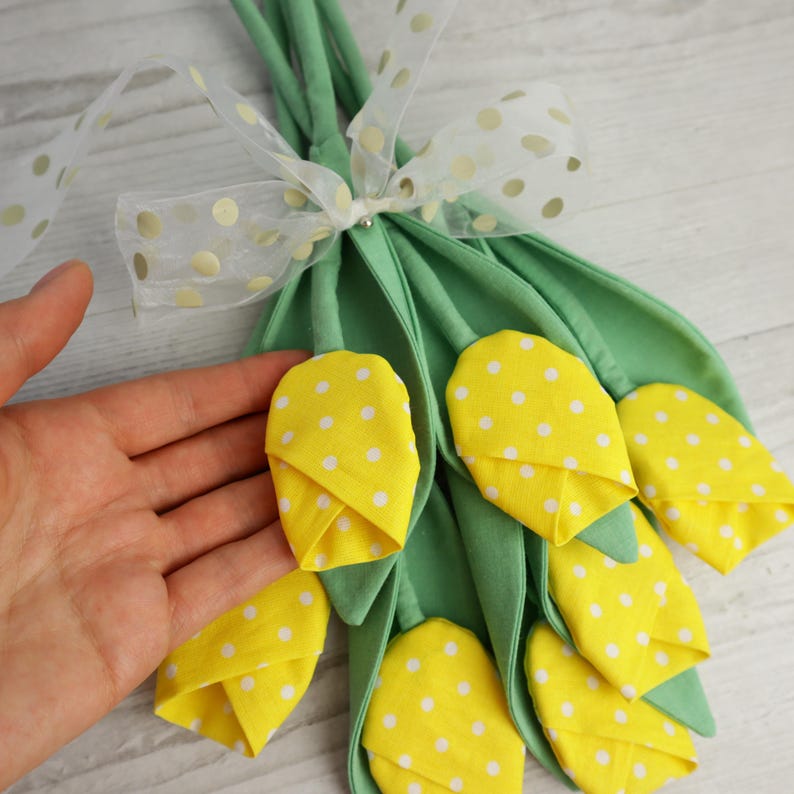 Tulip Sewing Pattern PDF, DIY Fabric Flowers Tutorial, Stuffed Textile ...