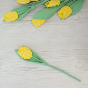 Fabric Tulip Sewing Pattern, Textile Flowers Tutorial, Spring Decor ...