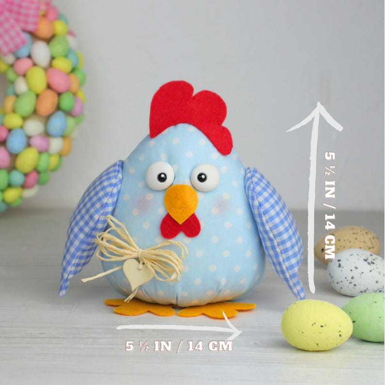 Easter Chicken Sewing Pattern PDF Stuffed Fabric Hen Bird Toy Digital ...