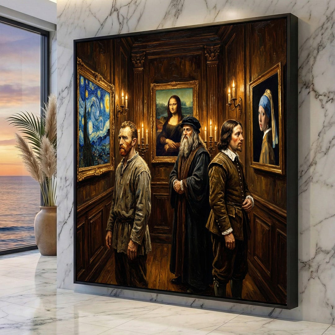 Famous Artists With Masterpieces Canvas, Renaissance Wall Art, Classic ...
