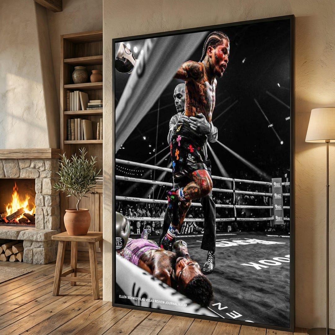 Intense Boxing Knockout Moment Canvas, Sports Action Wall Art, Fight ...