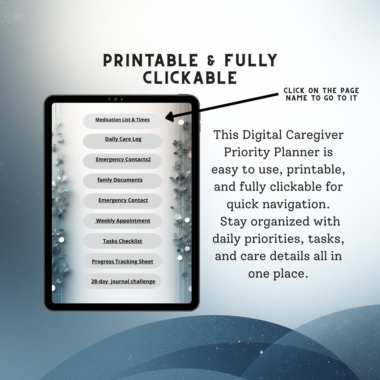 Caregiver Planner Printable Digital Bundle - Etsy