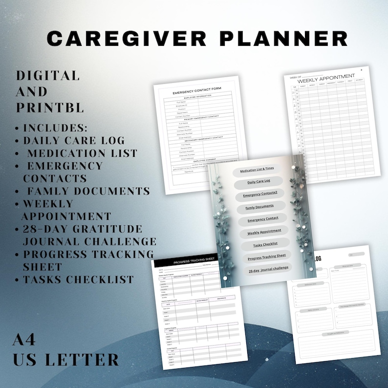 Caregiver Planner Printable Digital Bundle - Etsy