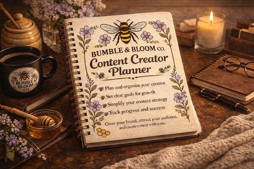 Bumble & Bloom Co. Content Creator Planner - Etsy