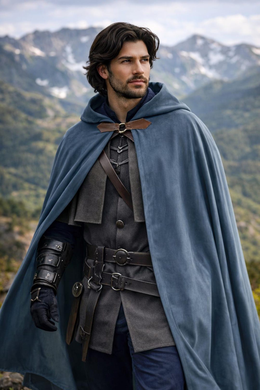 Medieval Cloak for Men, Renaissance Medieval Cape, LARP Viking Medieval ...