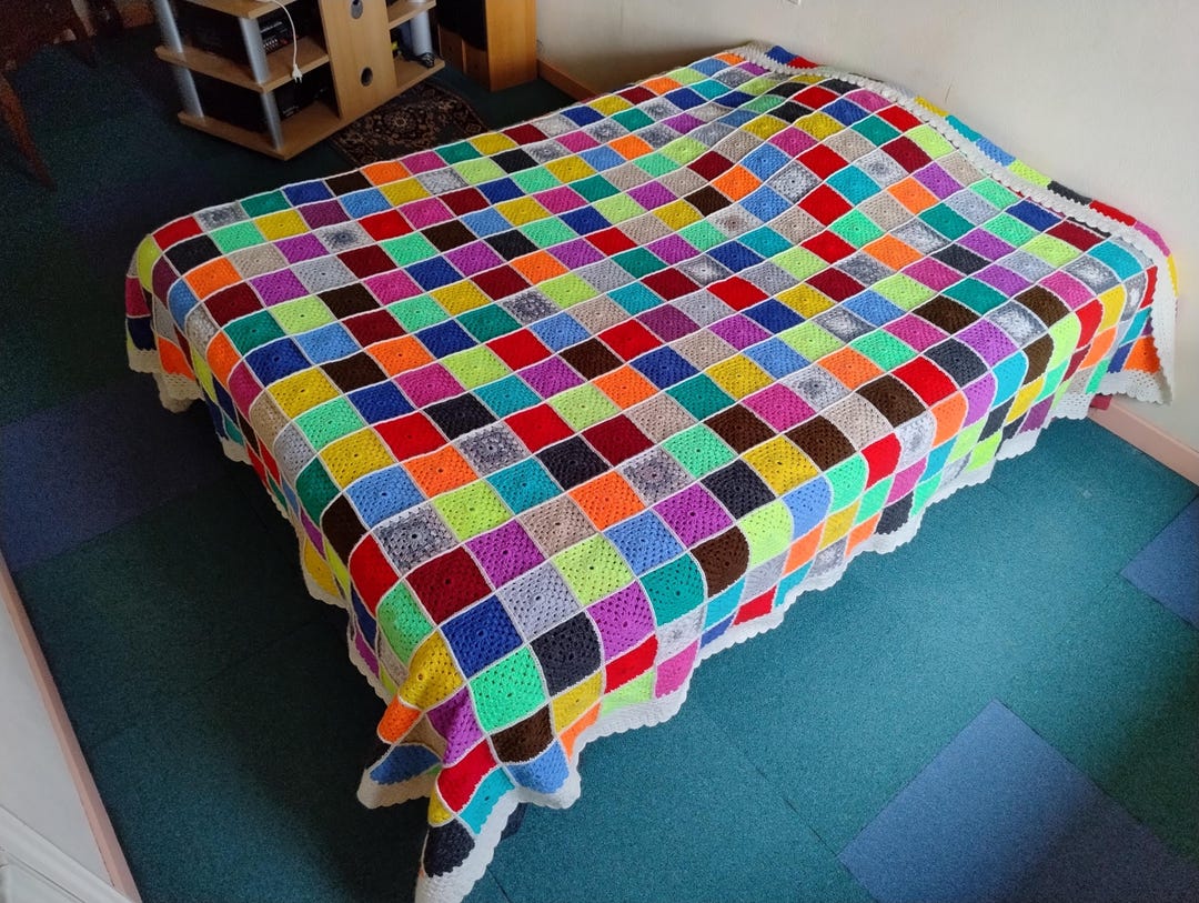 Large New Hand-crocheted Bedspread 242 - 216 Cm - Etsy