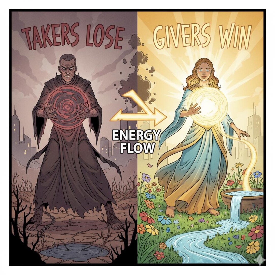Why Takers Always Lose and Givers Win? the Simple Energy Rule That ...