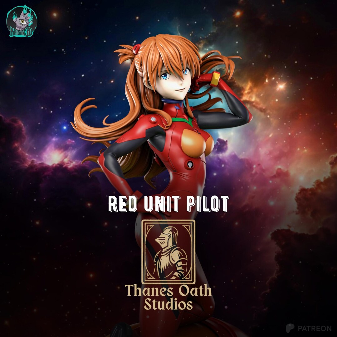 Red Unit Pilot - Anime Pilot Crimson Valkyrie Asuka Langley Resin ...