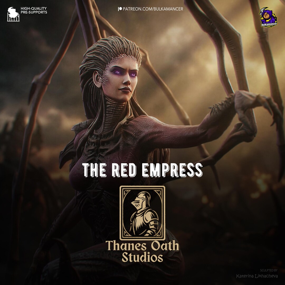 The Red Empress - Alien Queen Dark Sci-fi Empress Kerrigan Resin Figure ...