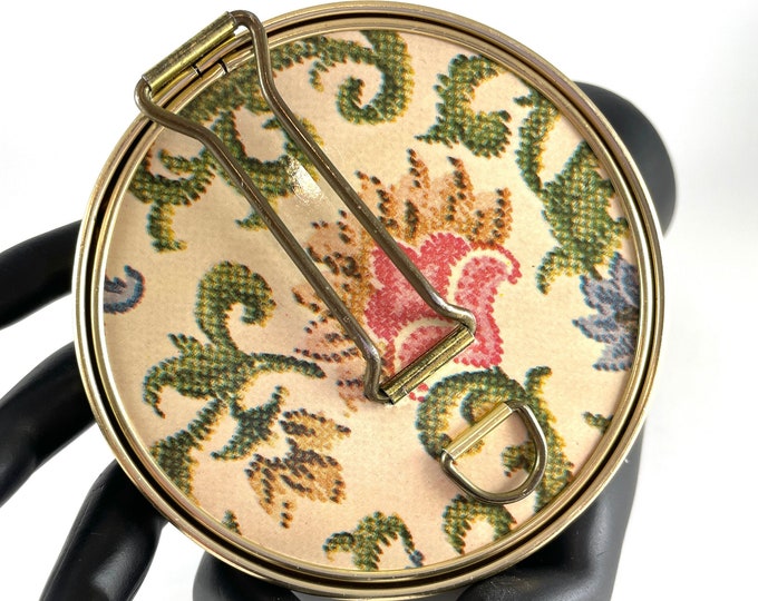 Vintage Double Mirror Compact Floral Folding Magnified Mirror - Etsy