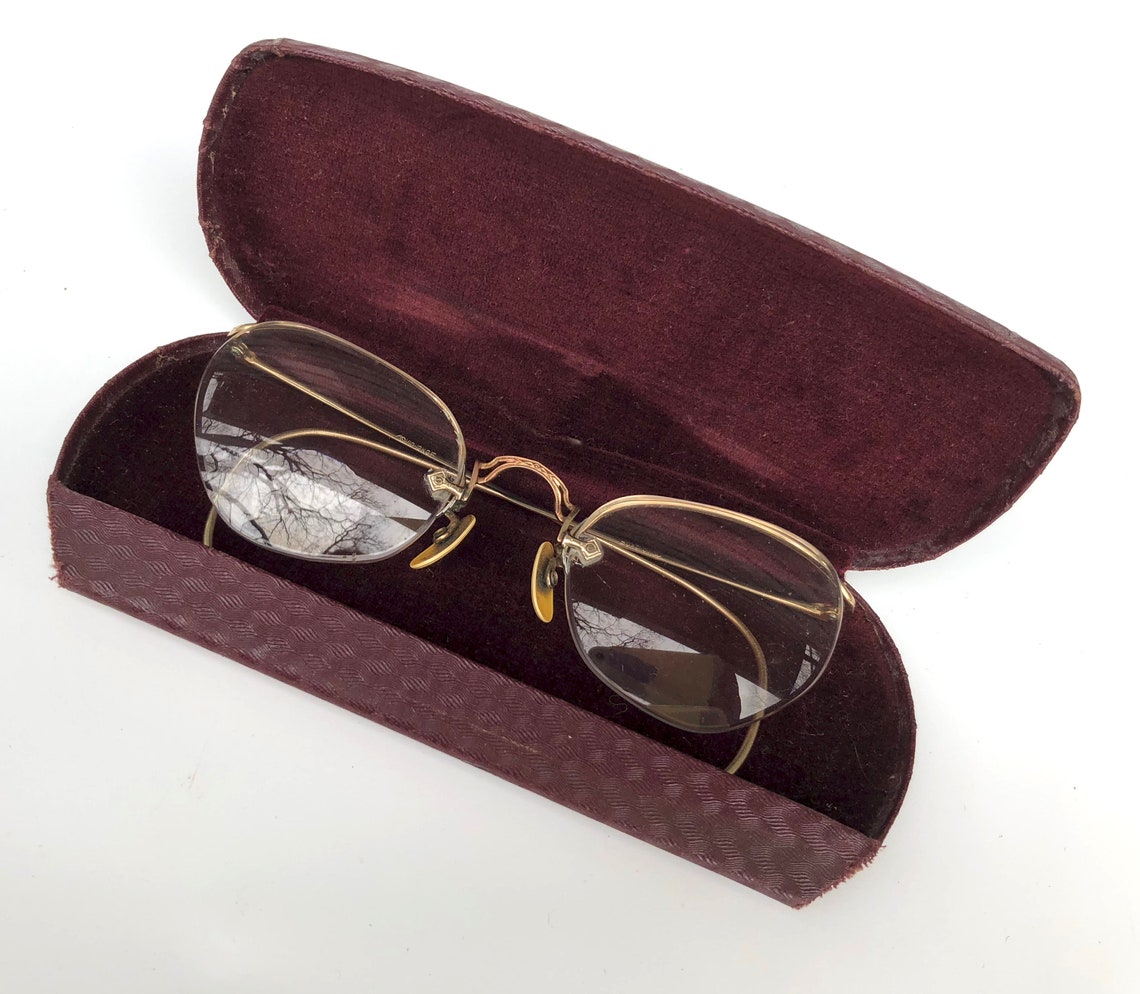 Vintage Eye Glasses 12K Gold Filled Frame Ladies Glasses - Etsy