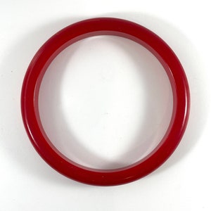 Vintage Bakelite Red Bangle Bracelet - Etsy