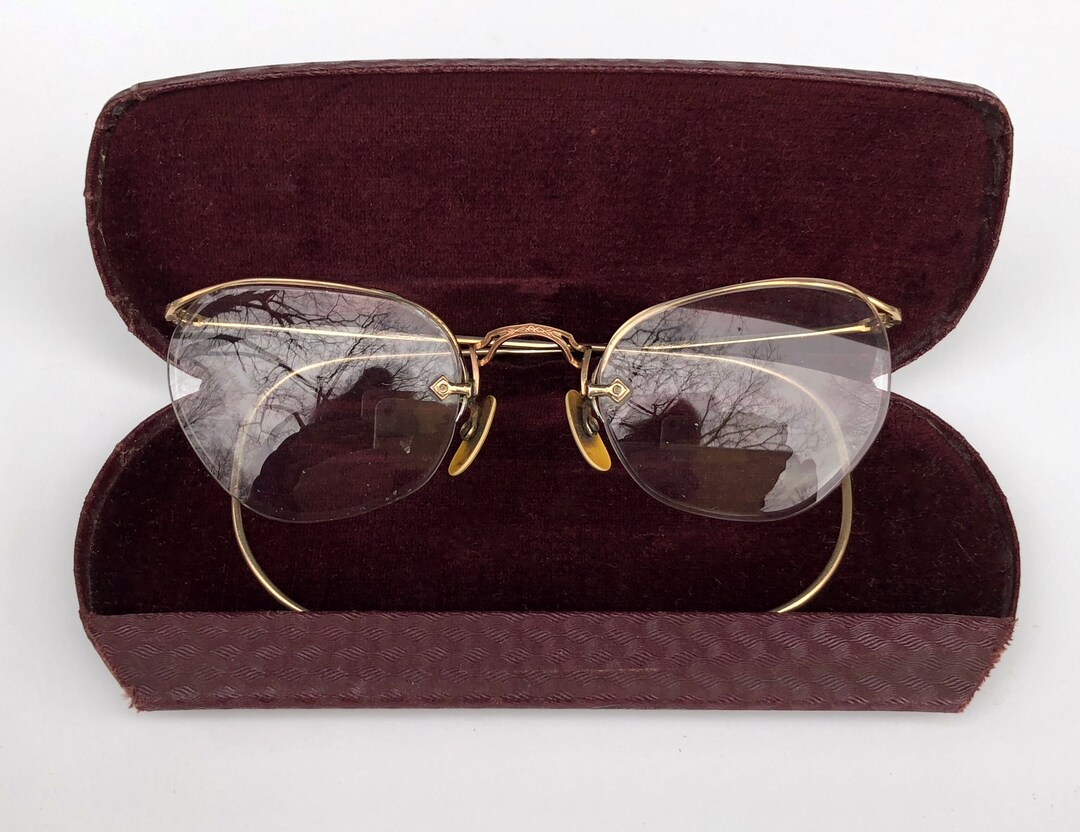 Vintage Eye Glasses 12K Gold Filled Frame Ladies Glasses - Etsy